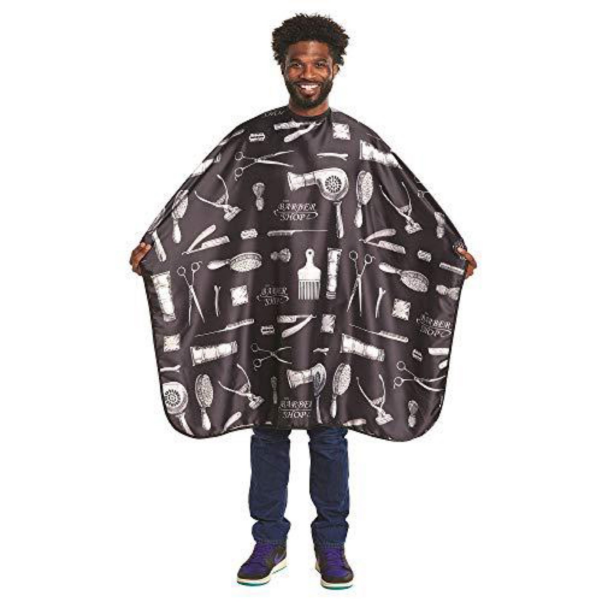 Scalpmaster Barber Print Snap Cape